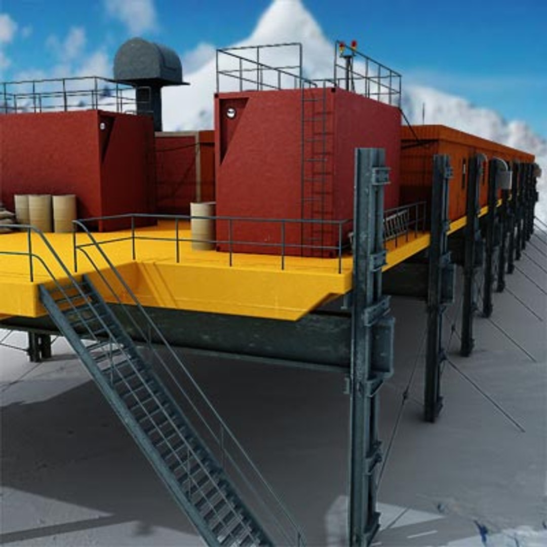 3d Model Antarctic Expedition Base Arctic