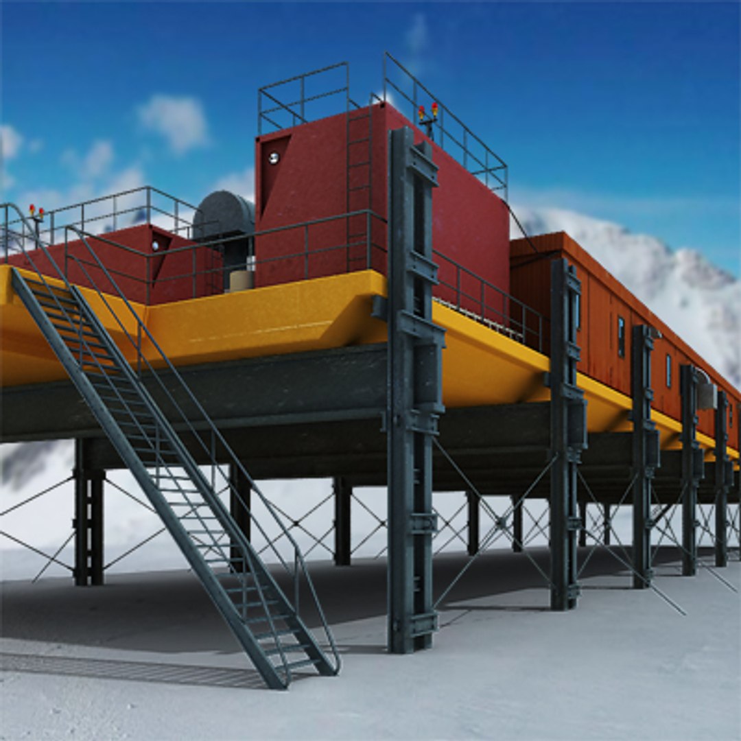 3d Model Antarctic Expedition Base Arctic