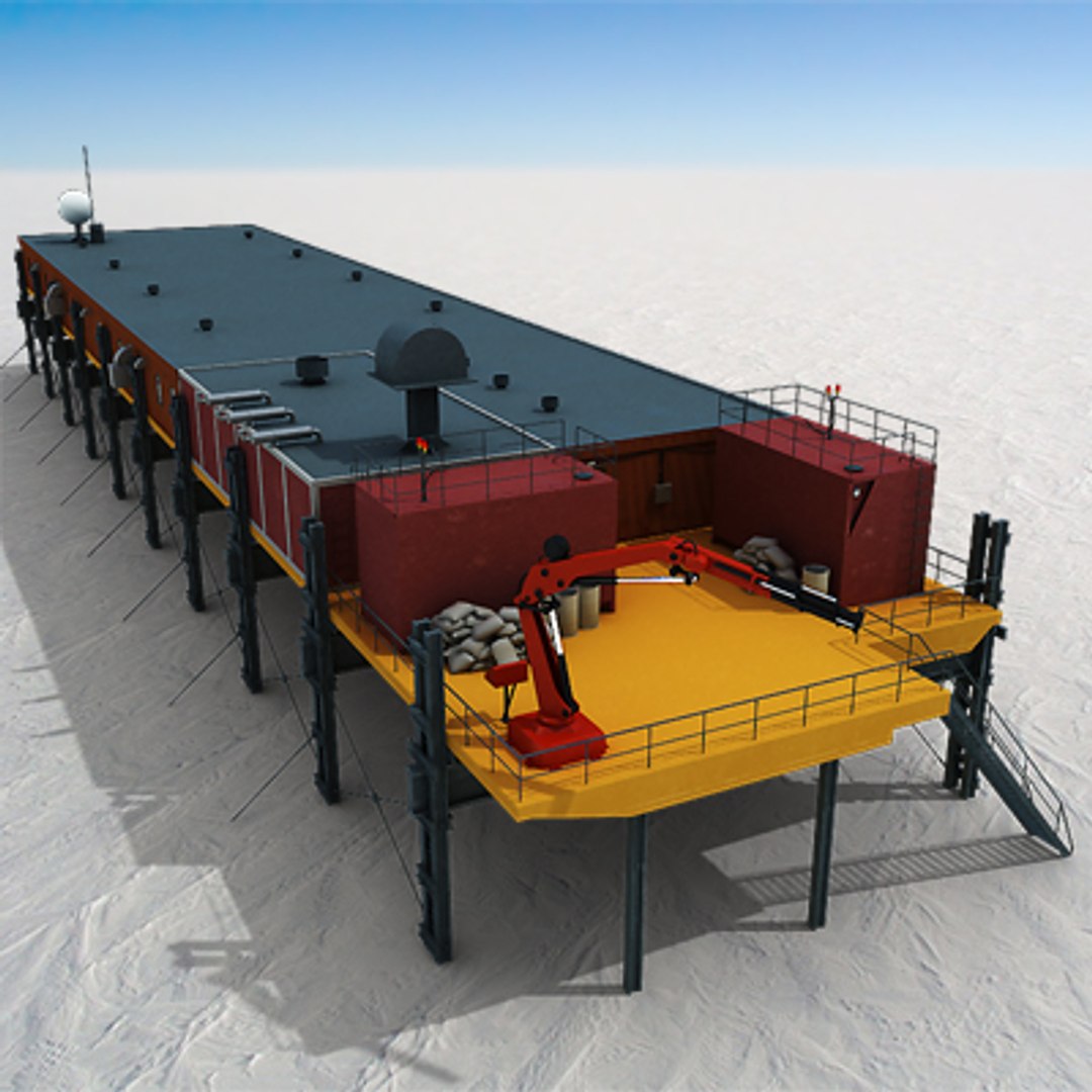 3d Model Antarctic Expedition Base Arctic