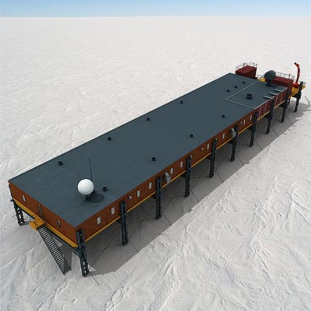 3d Model Antarctic Expedition Base Arctic