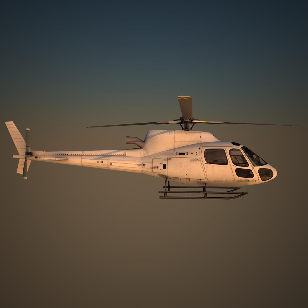 3d Model Of Aerospatiale Basic Helicopter