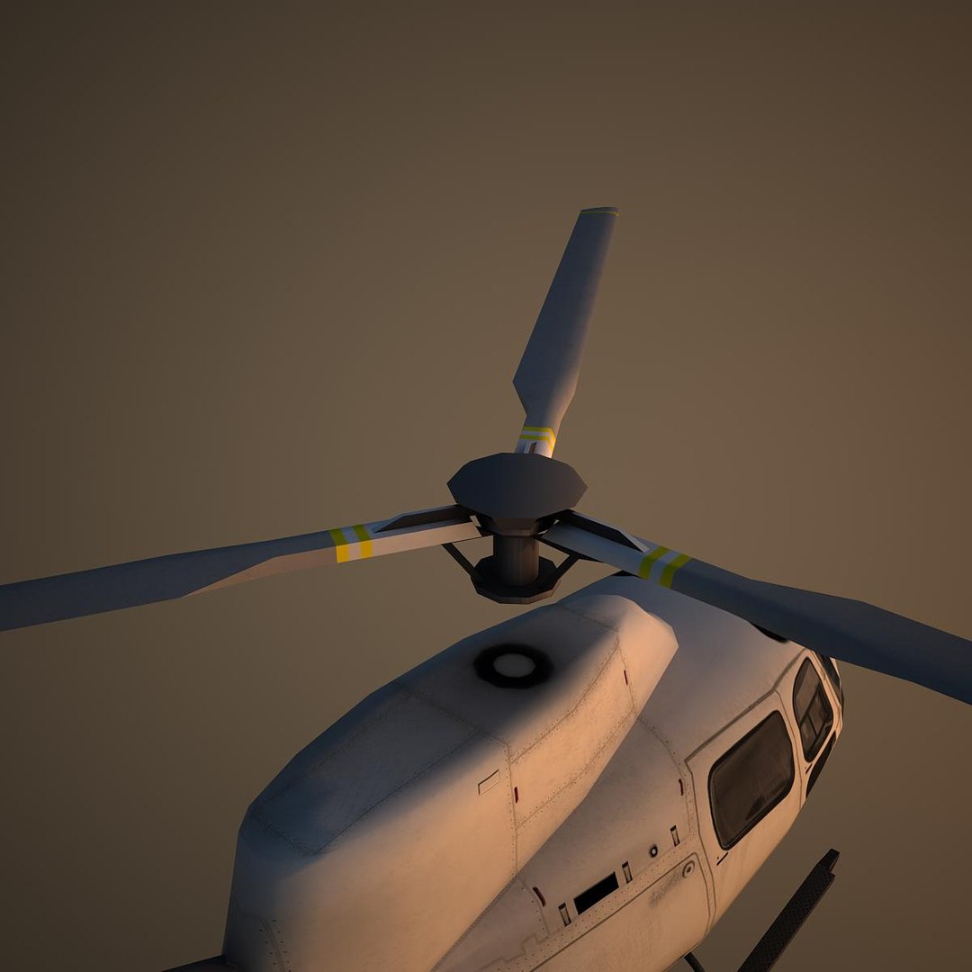 3d Model Of Aerospatiale Basic Helicopter