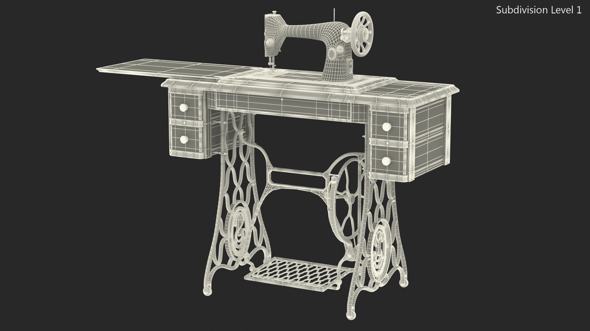 Antique sewing machine 3D - TurboSquid 1557618