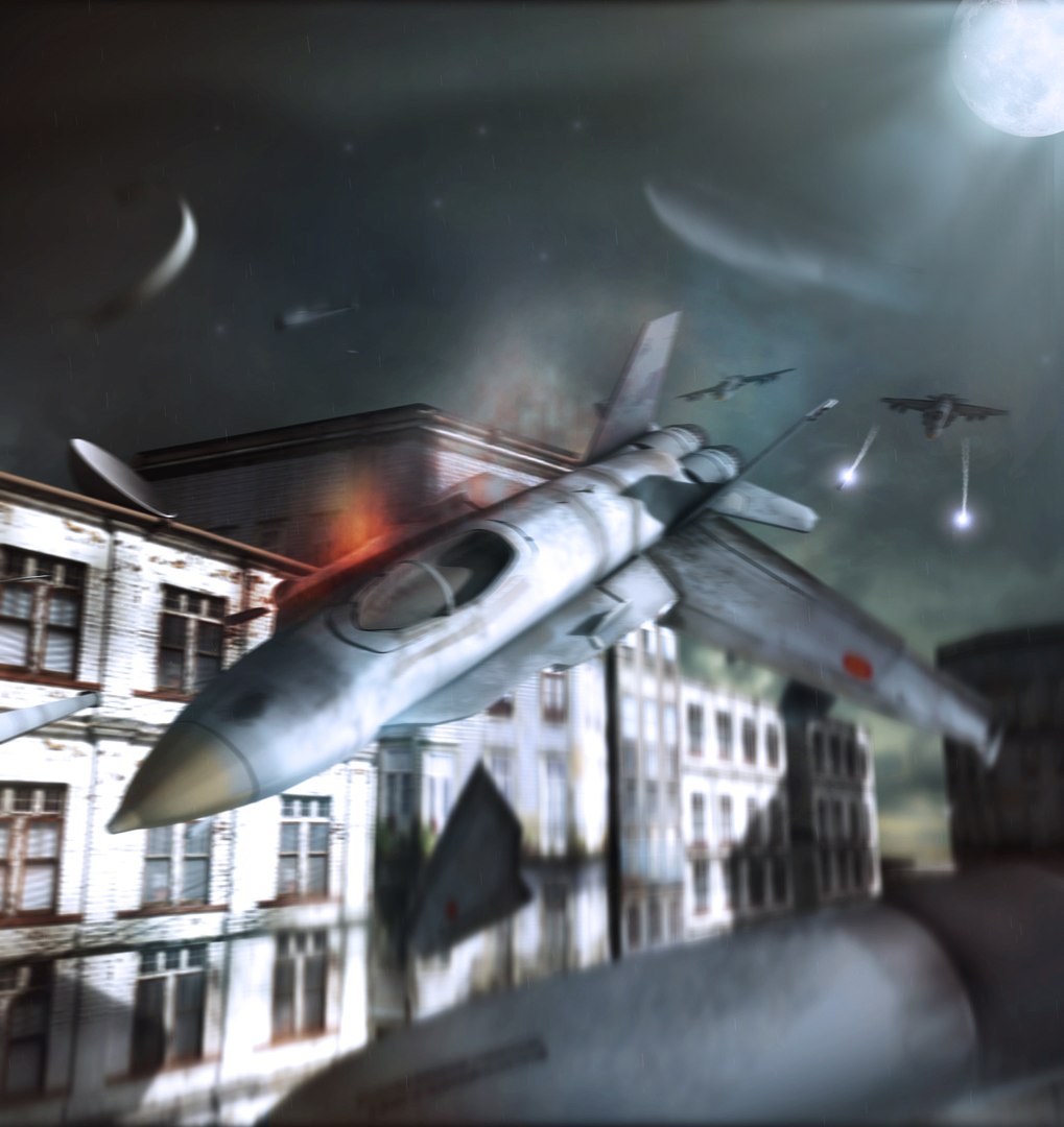 Jet Airplane Combat C4d