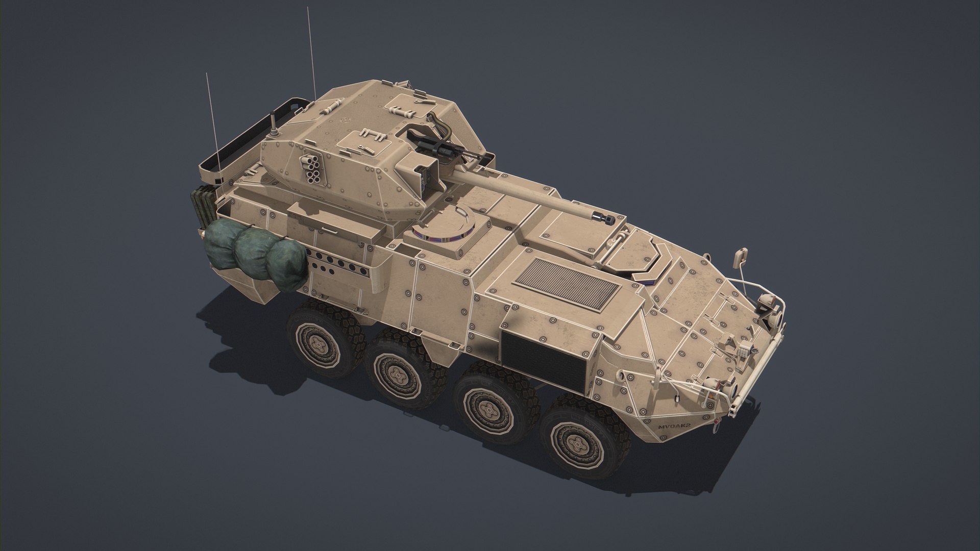 3D Model Stryker M1296 Dragoon - TurboSquid 2002564