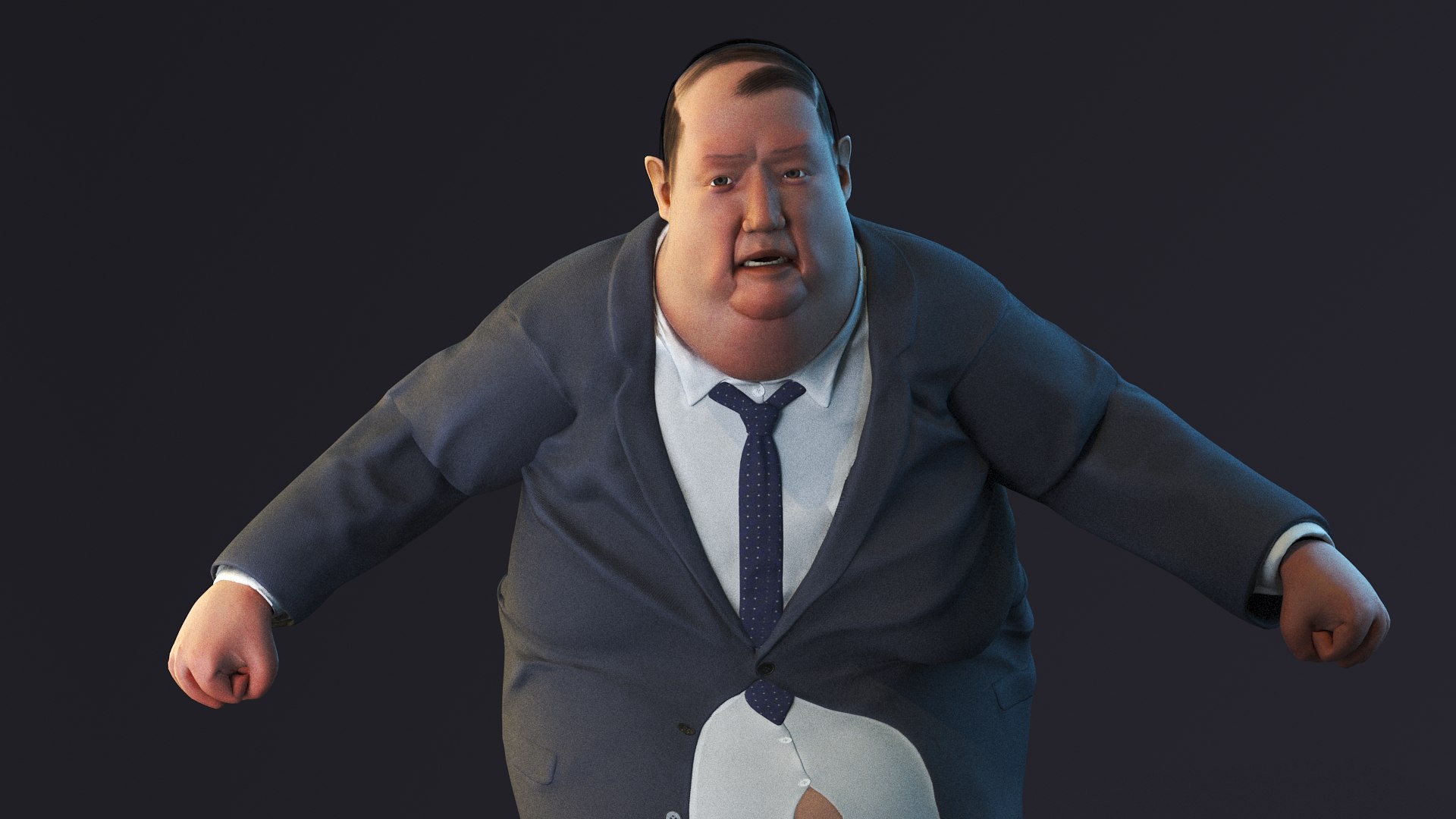 Big Obese Boss 3D Model - TurboSquid 2010547