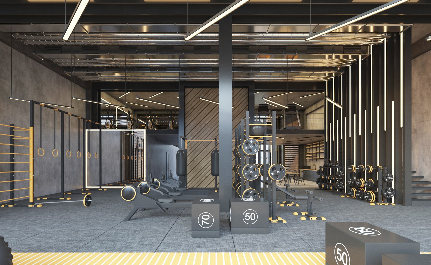 Crossfit Gym Interior 3D - TurboSquid 2153030