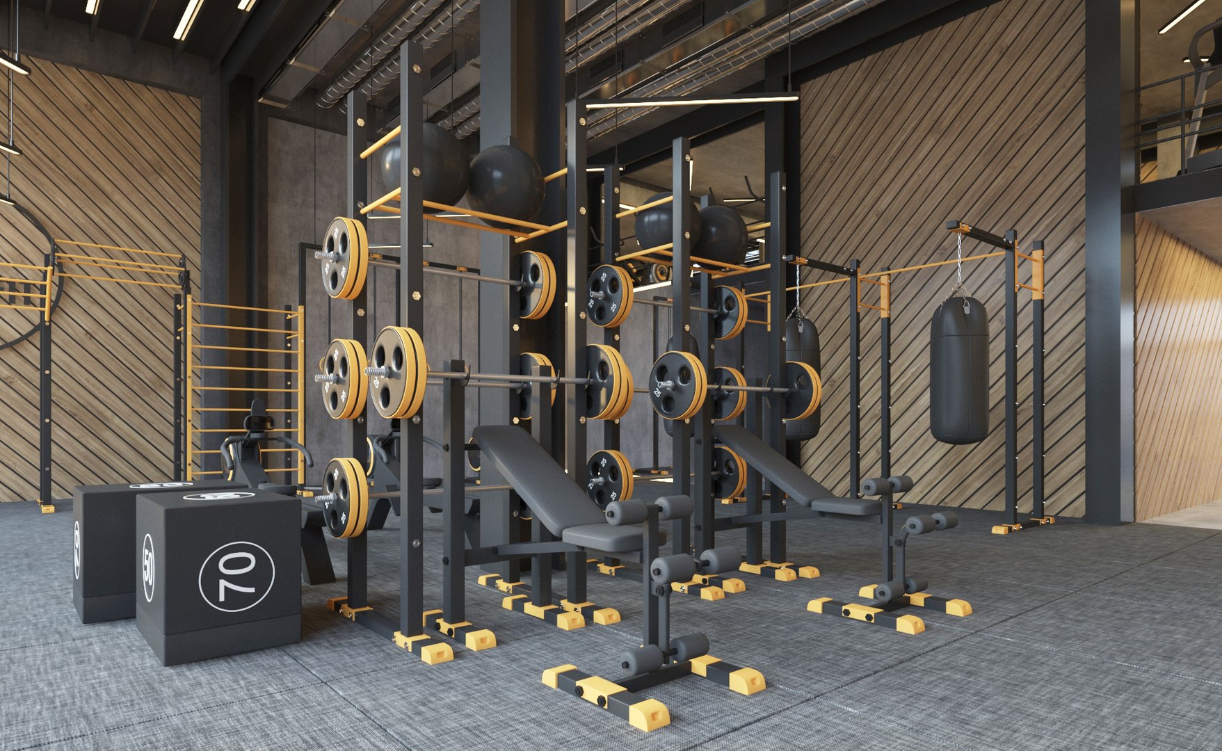 Crossfit Gym Interior 3D - TurboSquid 2153030