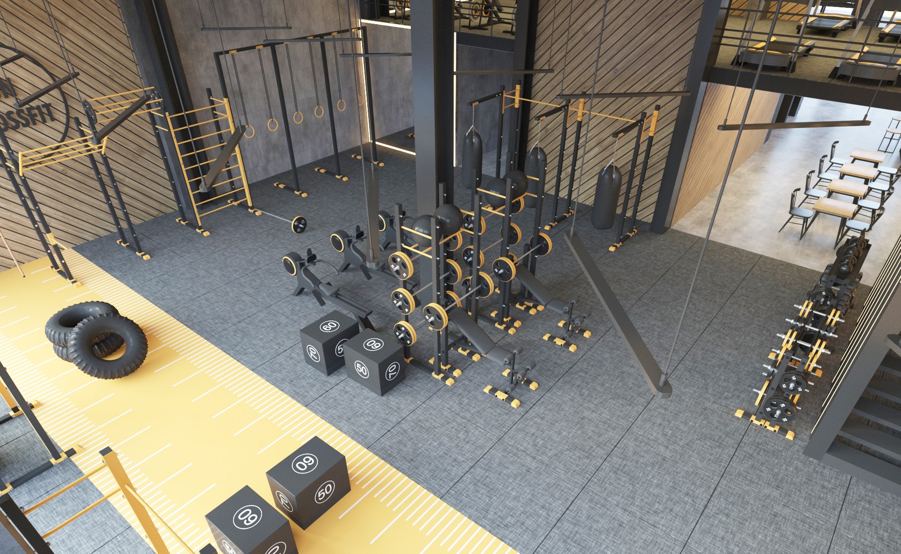 Crossfit Gym Interior 3D - TurboSquid 2153030
