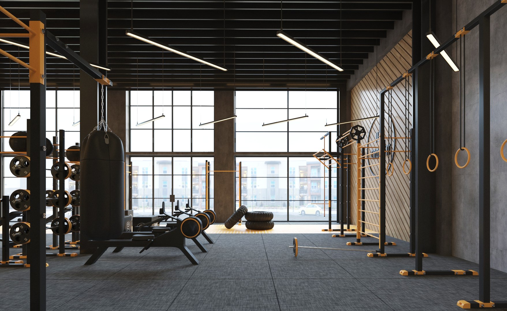 Crossfit Gym Interior 3D - TurboSquid 2153030