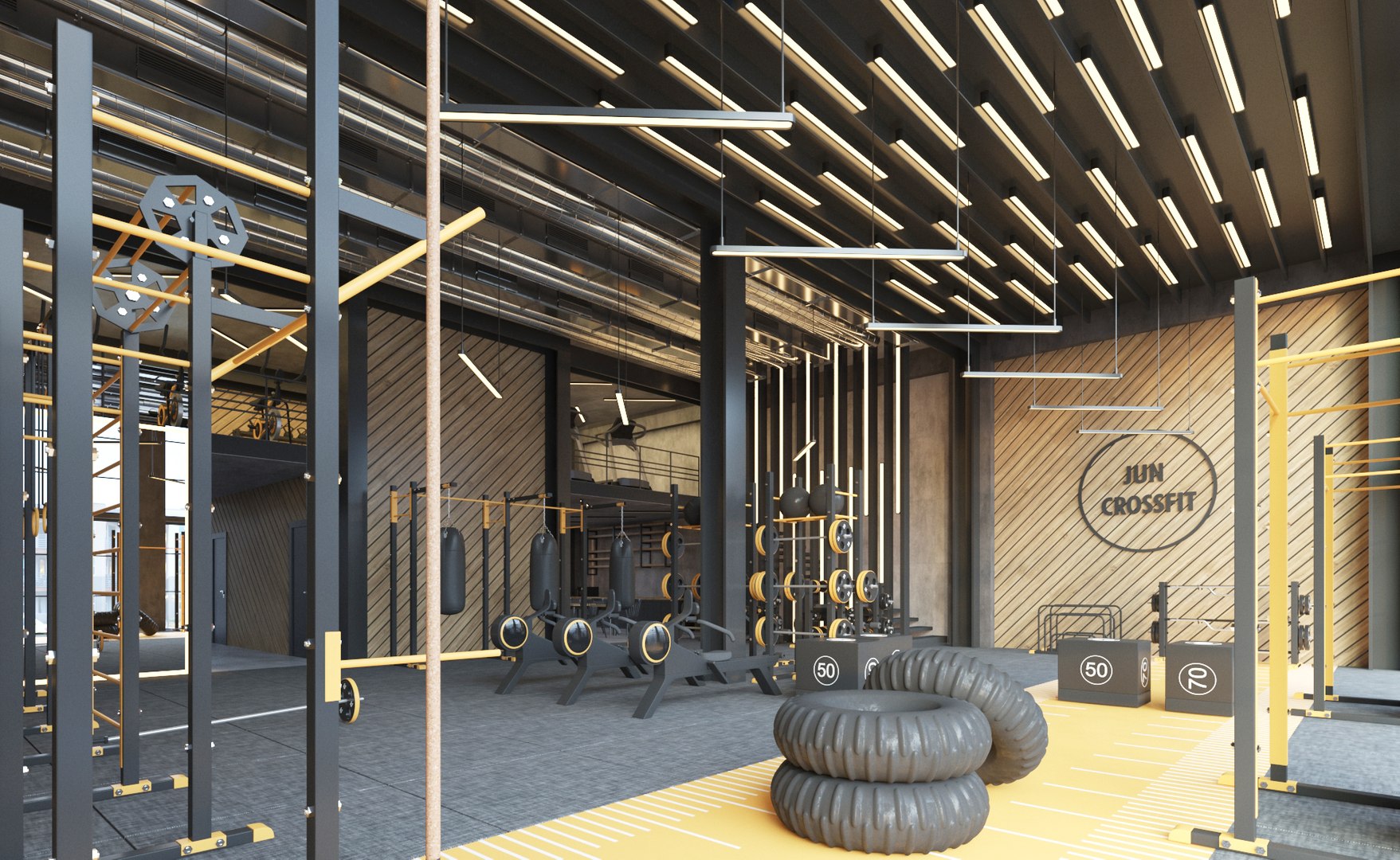 Crossfit Gym Interior 3D - TurboSquid 2153030