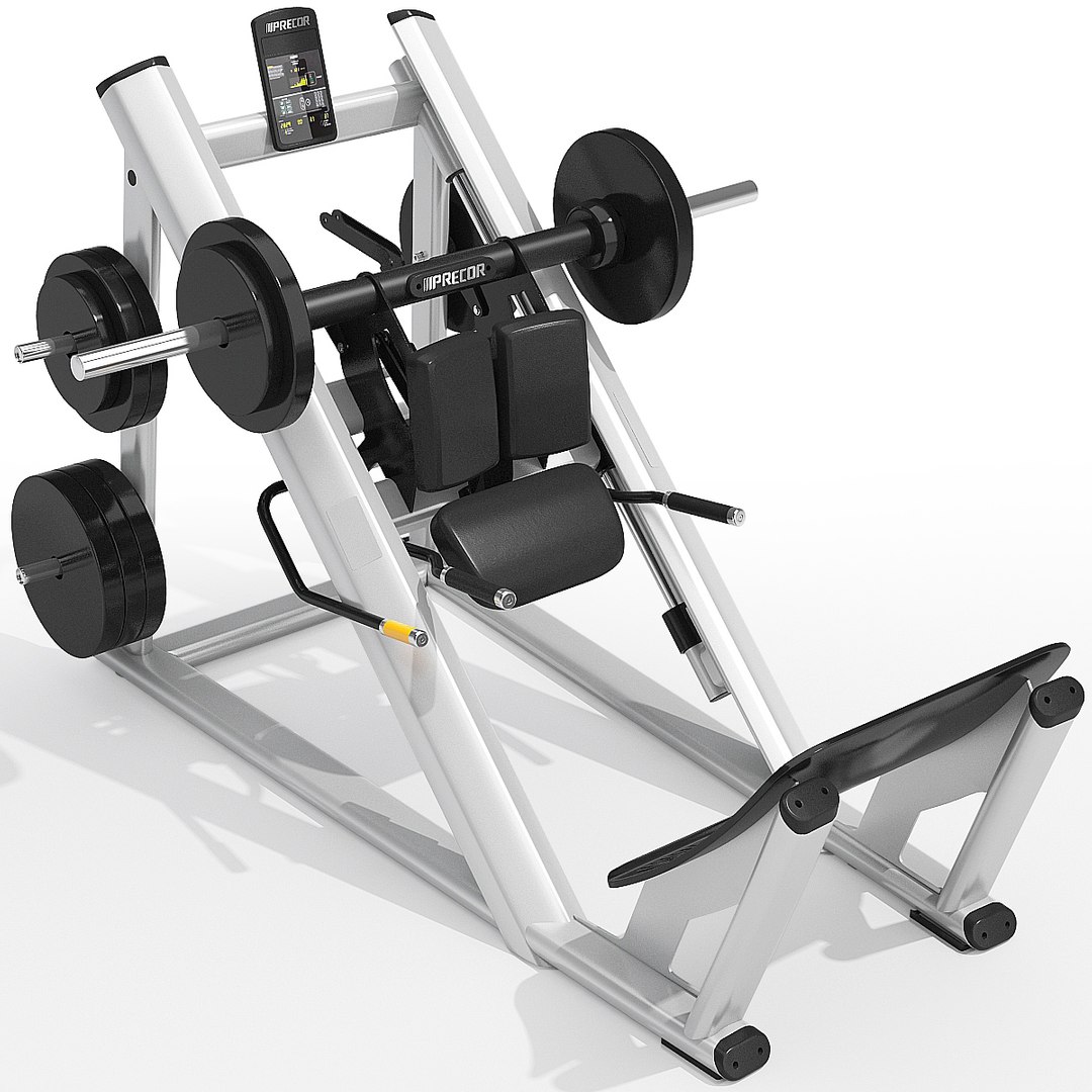3d precor hack squat model