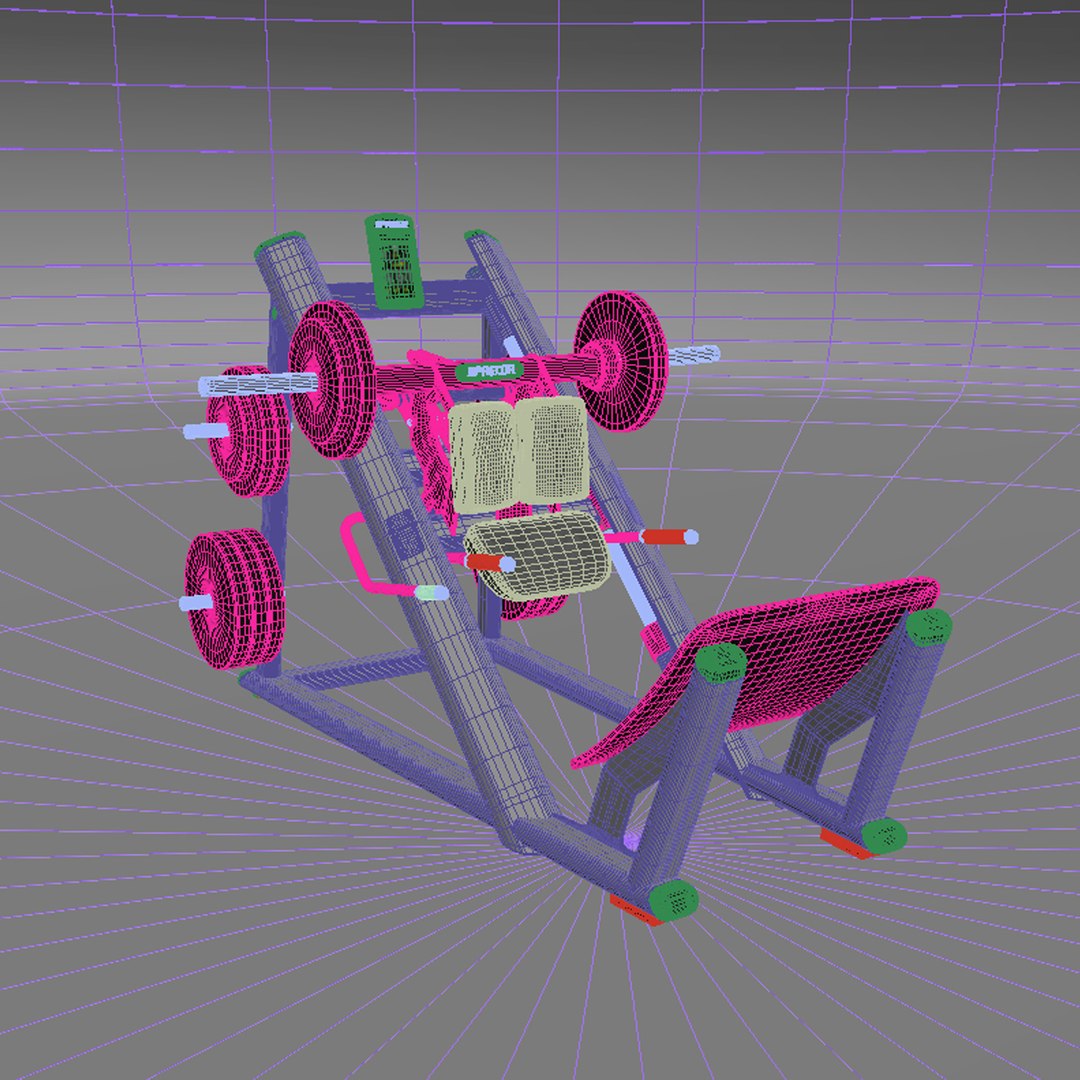 3d Precor Hack Squat Model