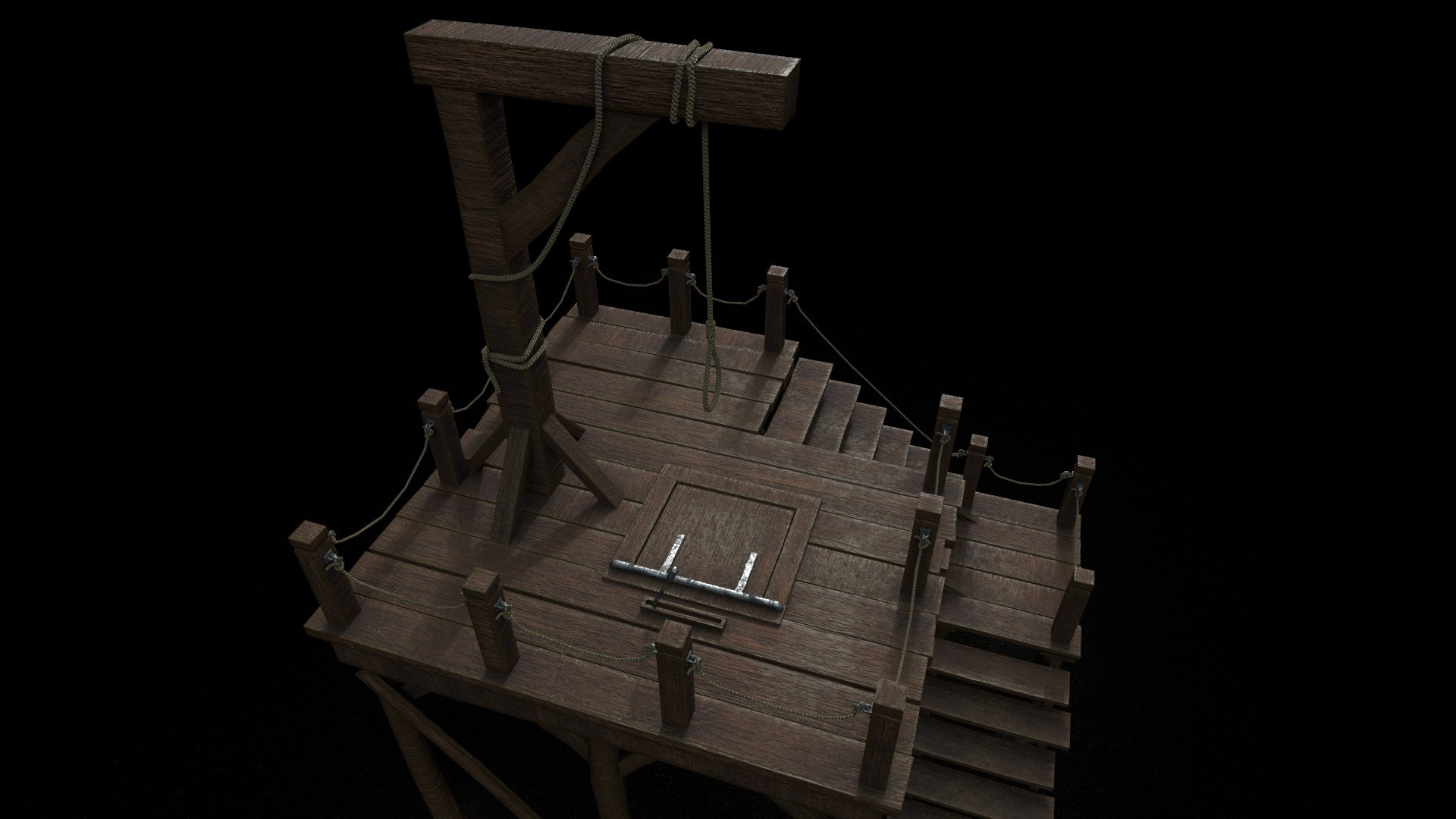 Medieval Gallows Model - TurboSquid 1917635