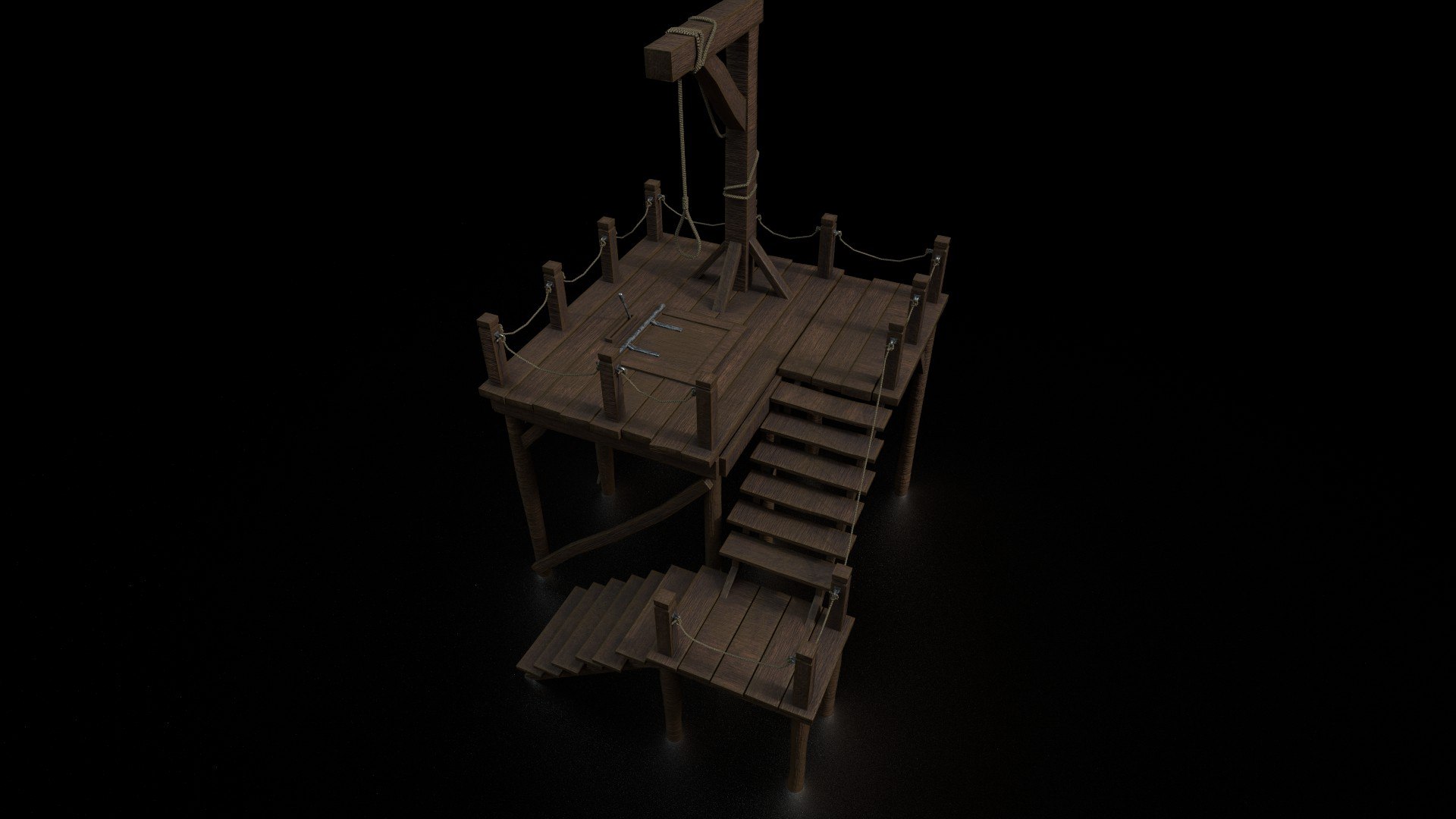 Medieval Gallows Model - TurboSquid 1917635