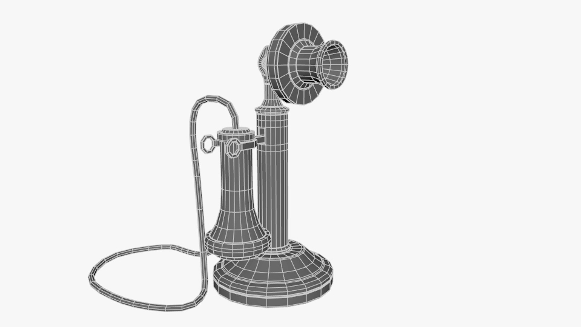 Vintage Candlestick Telephone 3D Model - TurboSquid 1171454