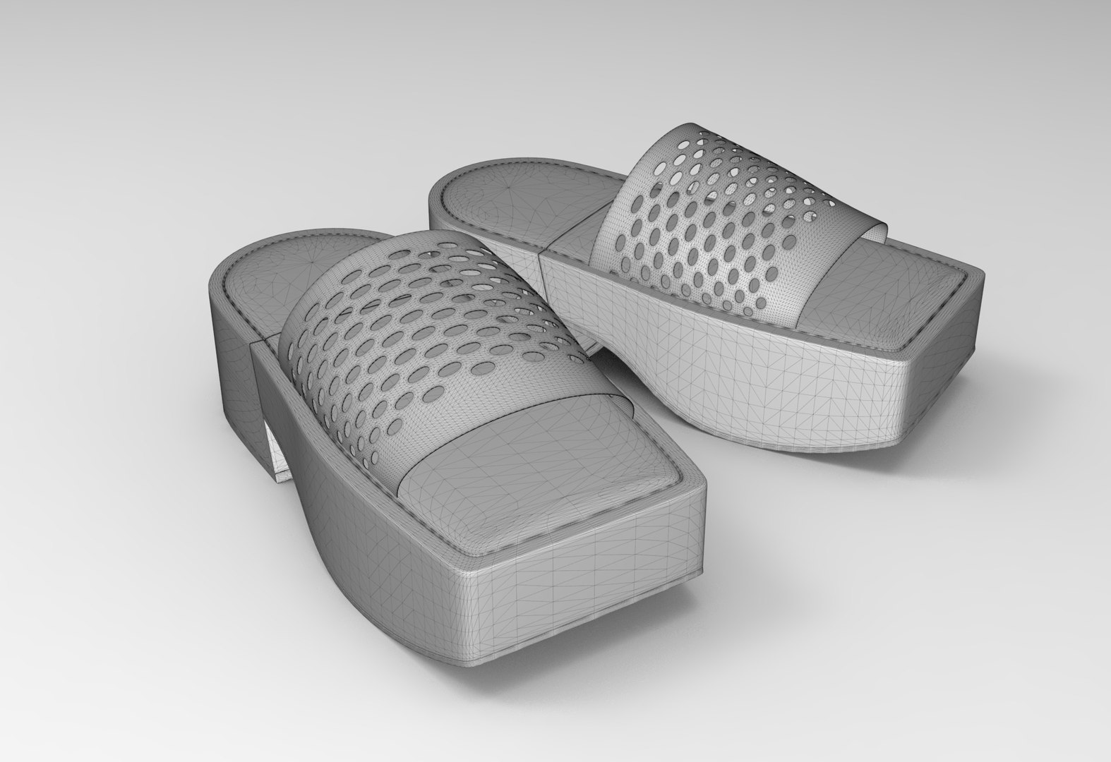 Knitted Platform Wedges 3D Model - TurboSquid 1960861