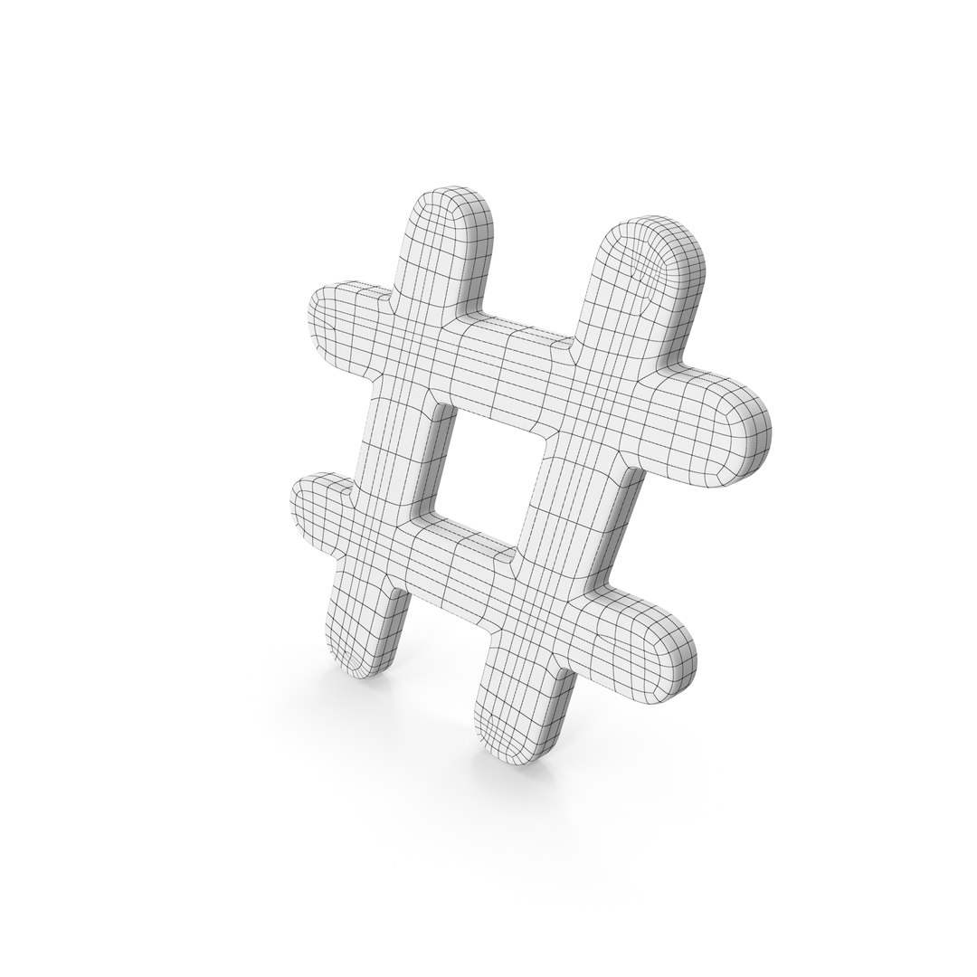 Hashtag Black 3D - TurboSquid 2081952