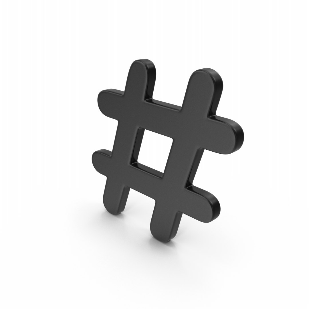 Hashtag Black 3D - TurboSquid 2081952