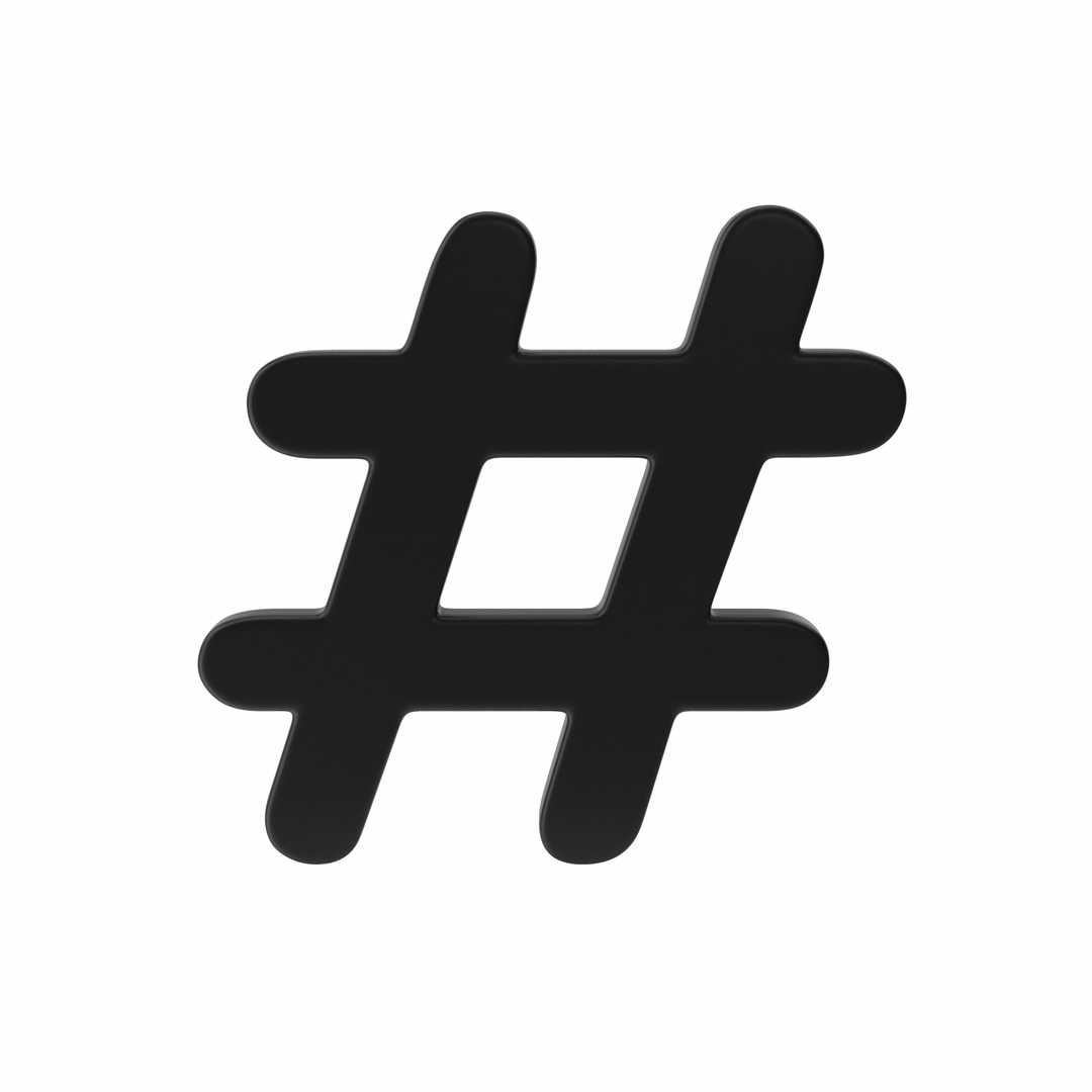 Hashtag Black 3D - TurboSquid 2081952