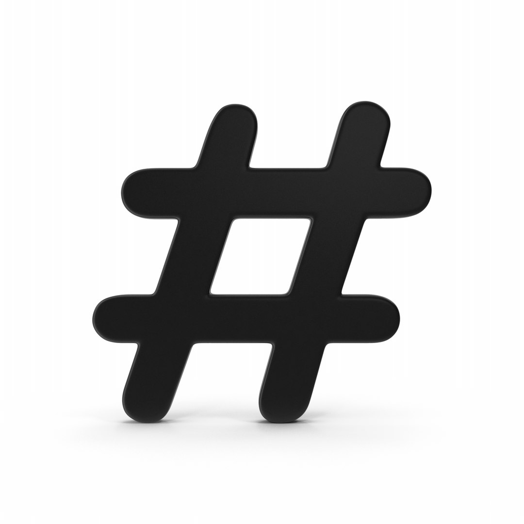 Hashtag Black 3D - TurboSquid 2081952