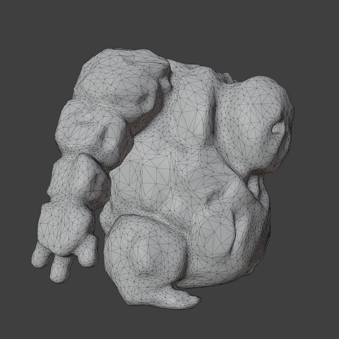 Stone Golem with Triangle Mesh Topology 3D model - TurboSquid 1814632