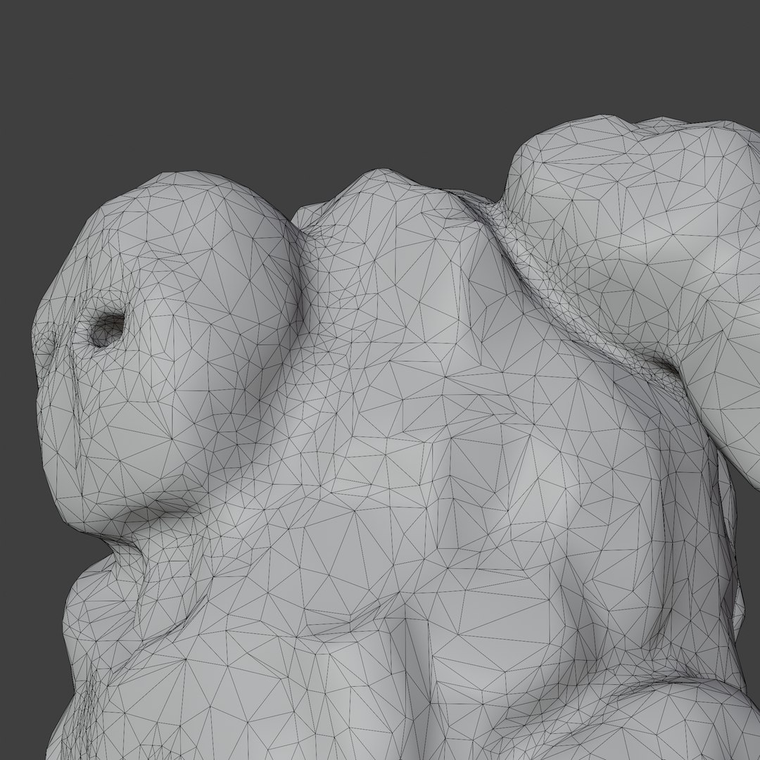 Stone Golem with Triangle Mesh Topology 3D model - TurboSquid 1814632