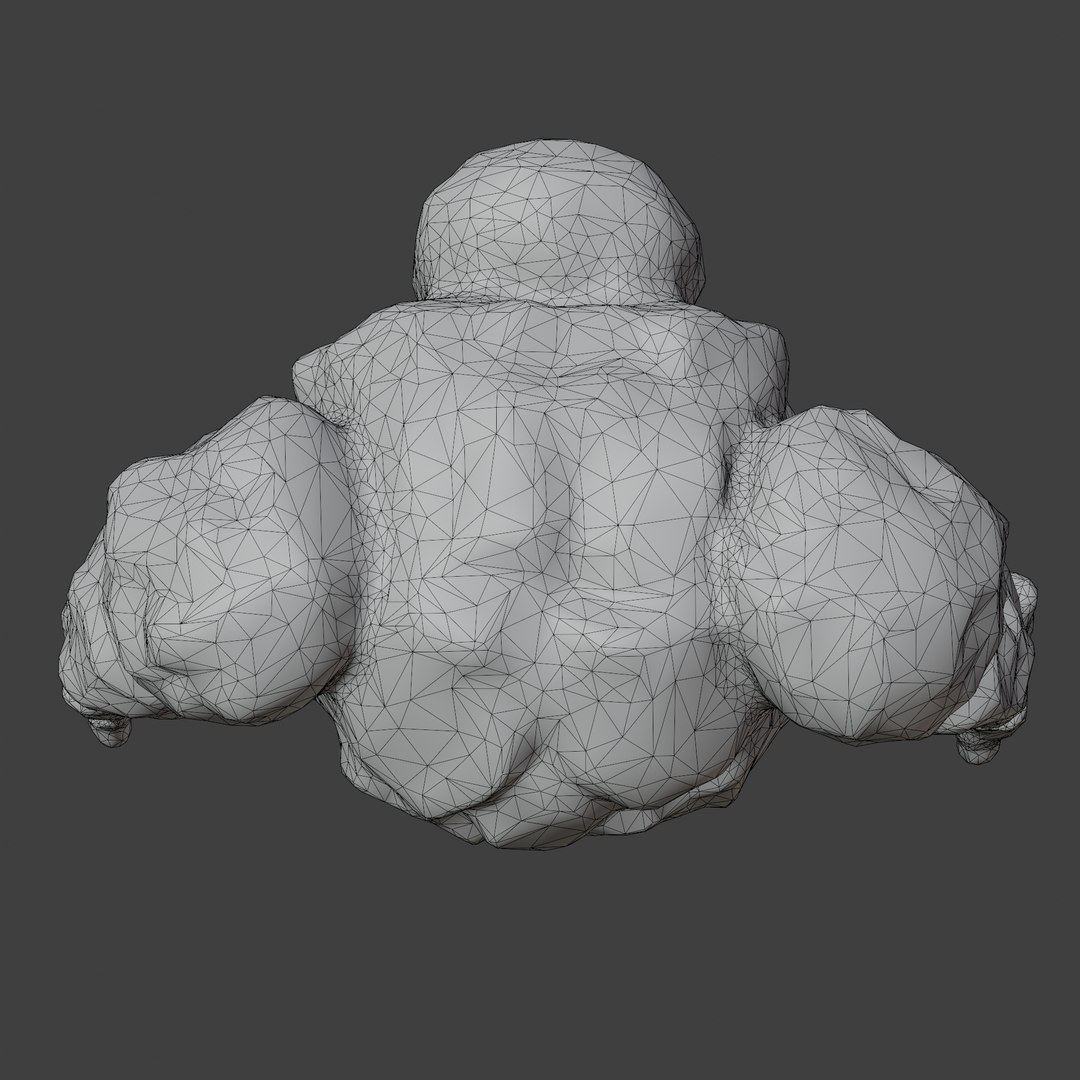 Stone Golem with Triangle Mesh Topology 3D model - TurboSquid 1814632