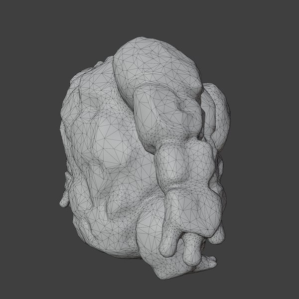 Stone Golem with Triangle Mesh Topology 3D model - TurboSquid 1814632