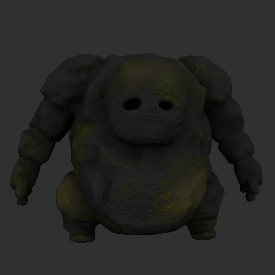 Stone Golem with Triangle Mesh Topology 3D model - TurboSquid 1814632