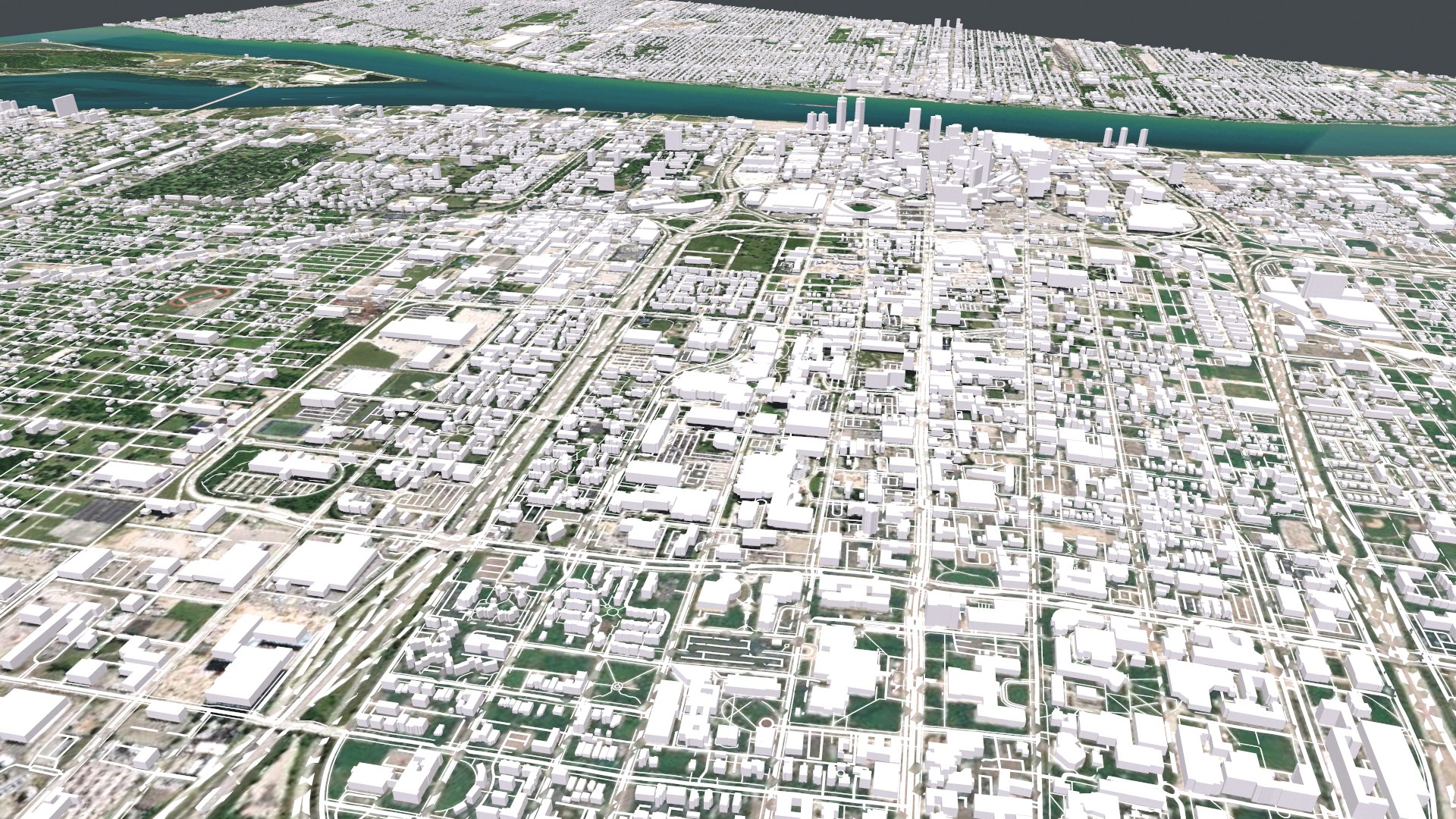 3D model Cityscape Detroit USA - TurboSquid 1758752