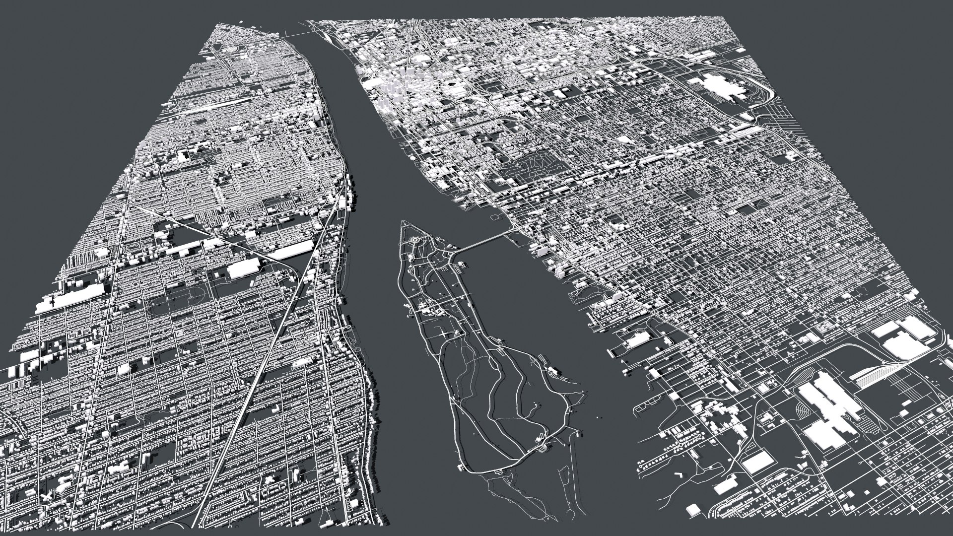 3D model Cityscape Detroit USA - TurboSquid 1758752