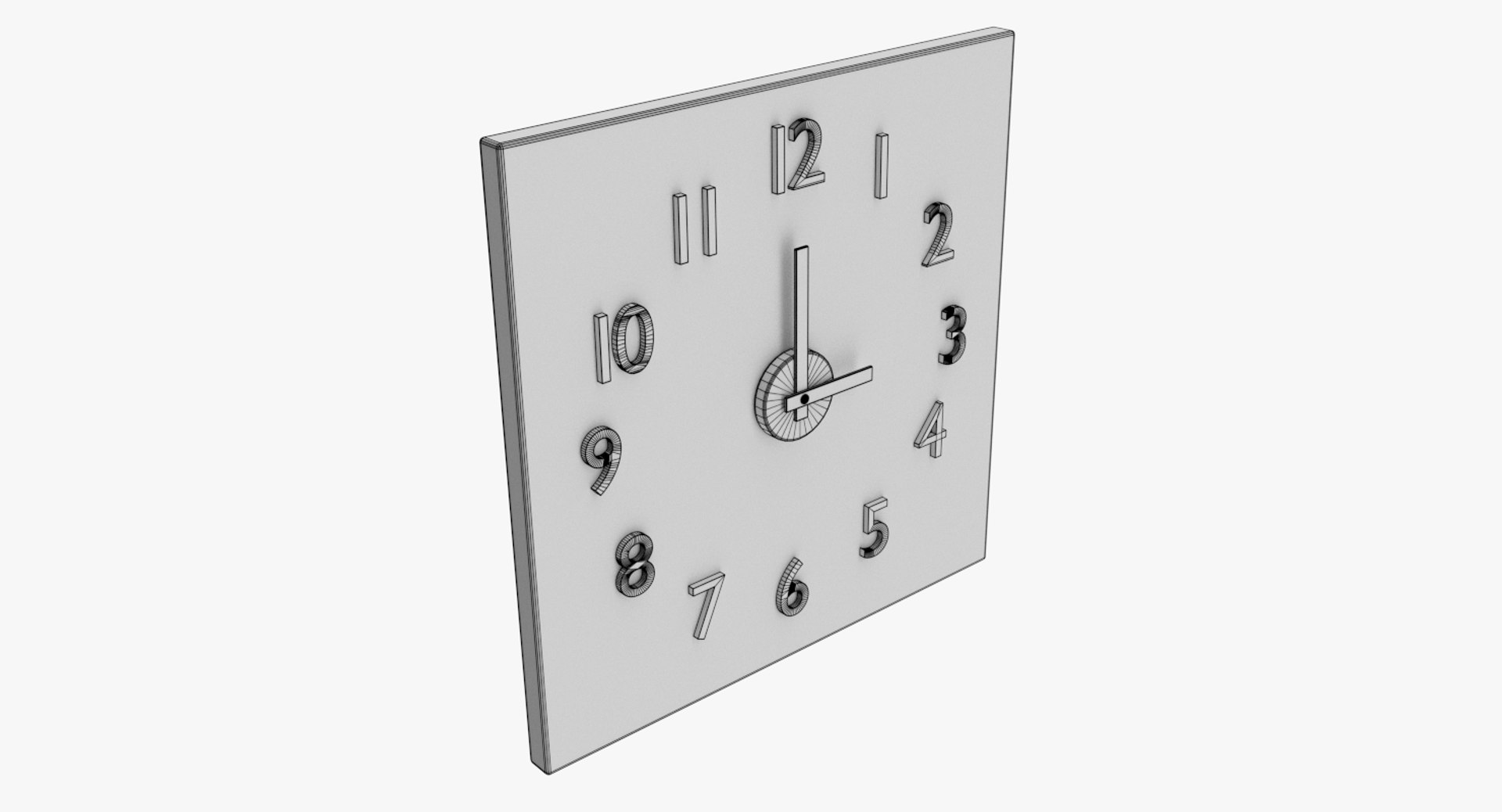 3d wall clock model