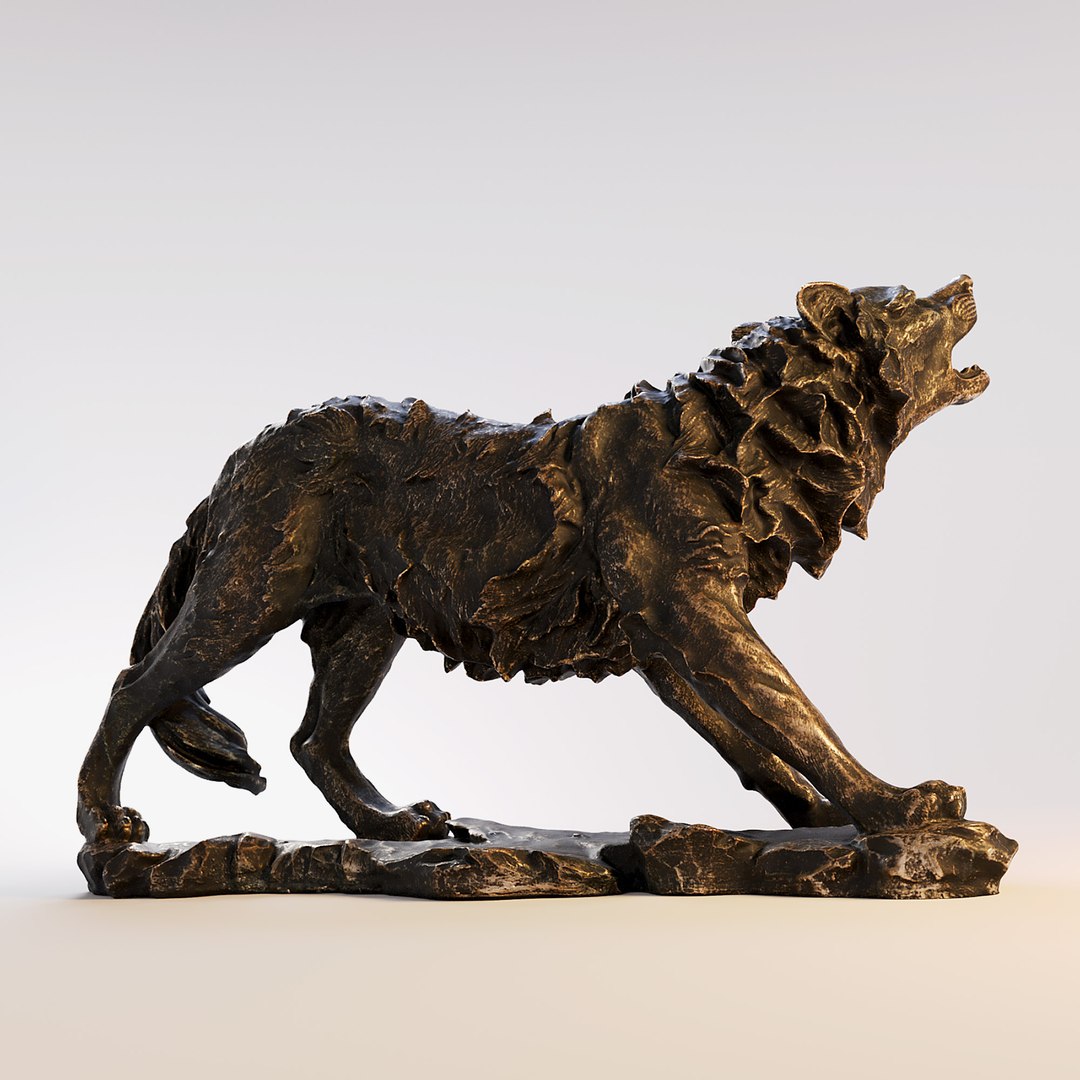 Wolf Statue 3D Model - TurboSquid 2187638