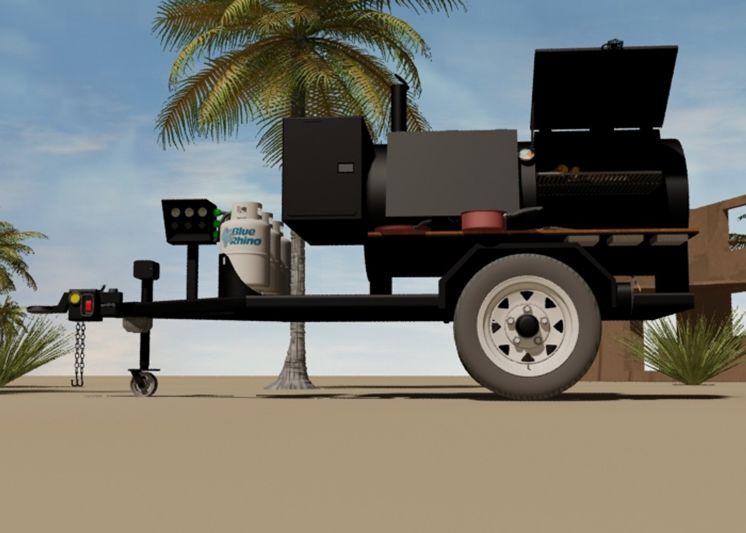 3ds max propane gas single axle