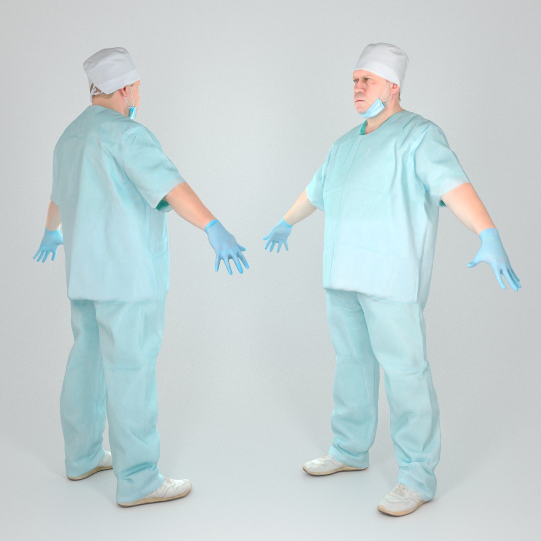 3D ready man surgeon rigging model - TurboSquid 1580631