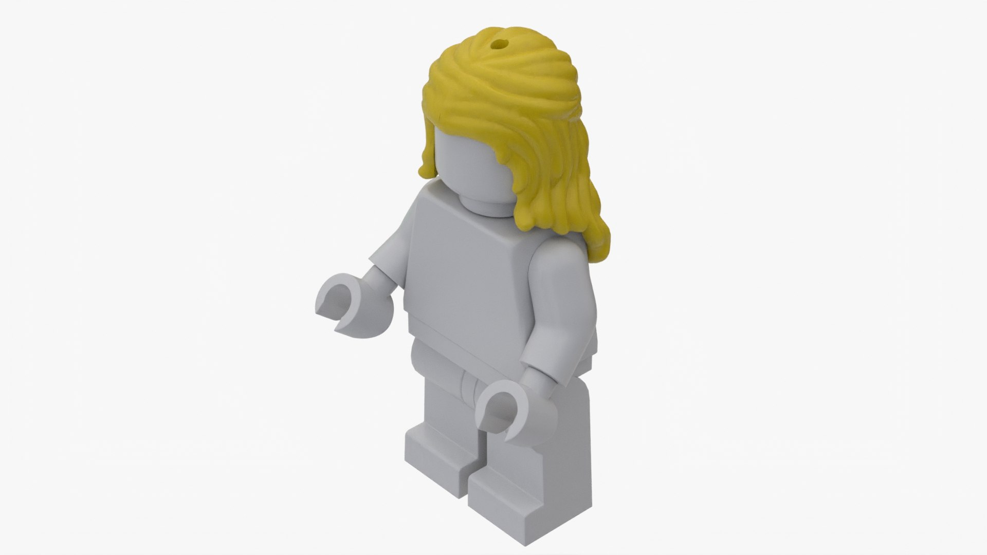 3D Lego Long Hair 3D Model - TurboSquid 2254579