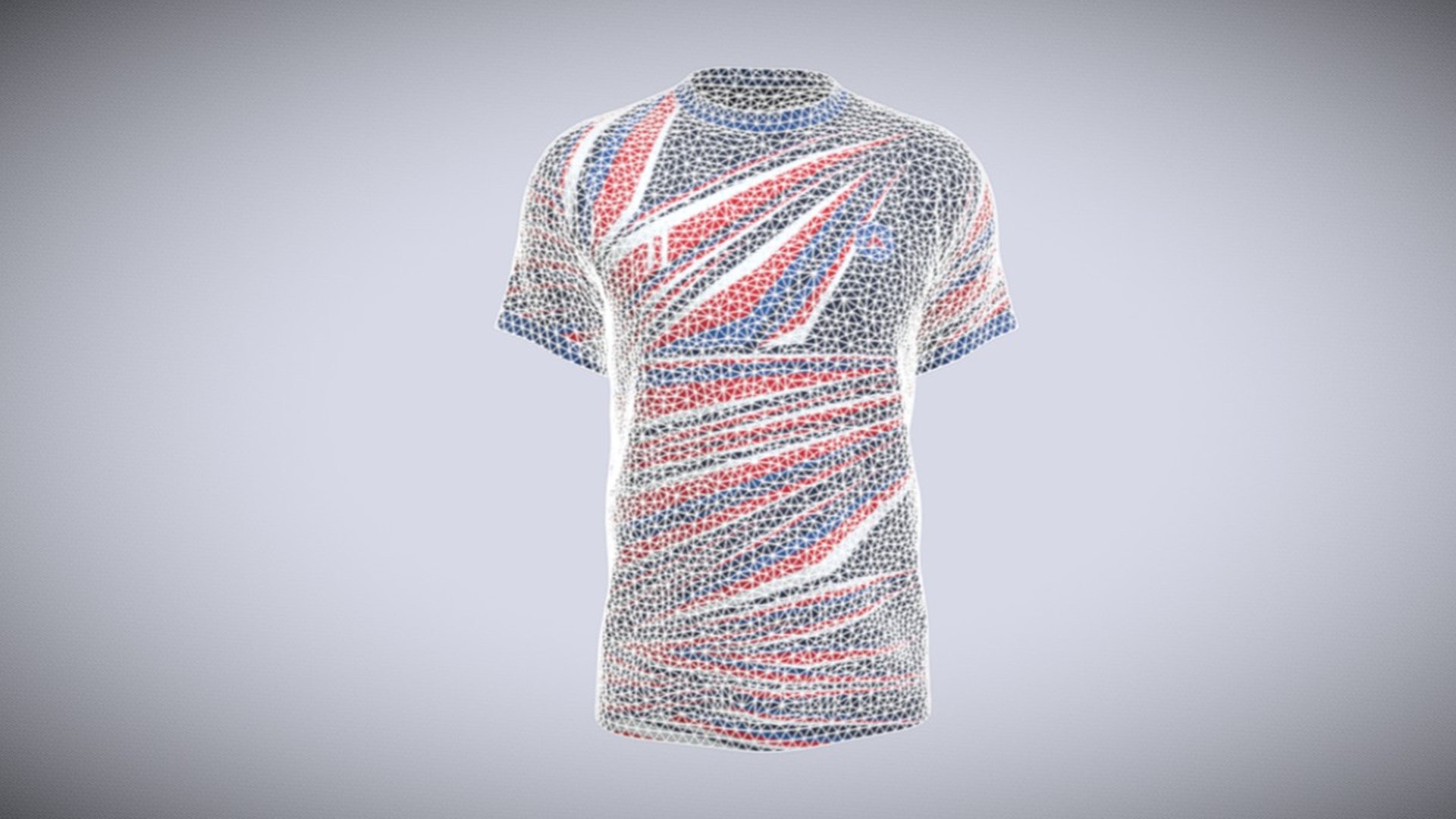 3D Soccer Football Blue And Rad Jersey Player-11 In Low Poly ...