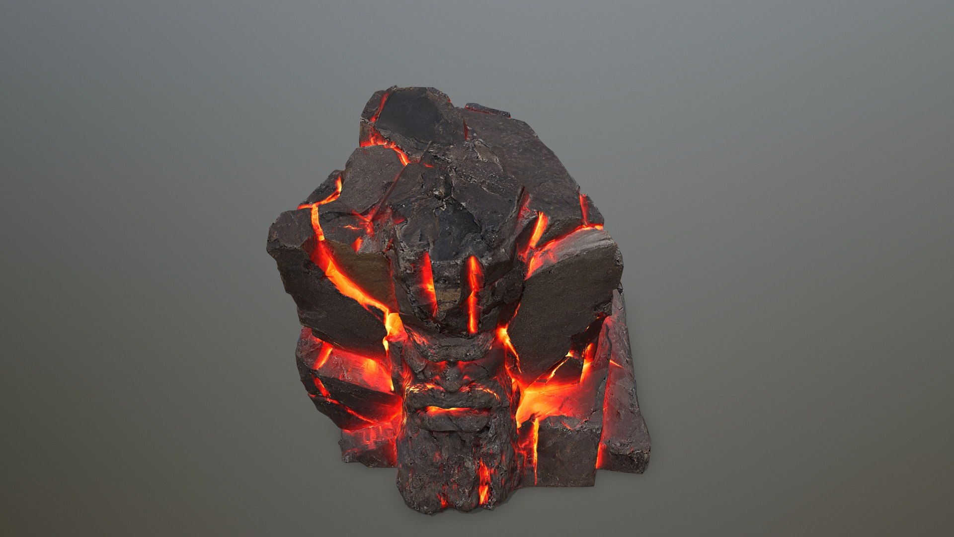 3D Lava Face Of The Mountain - TurboSquid 2214747