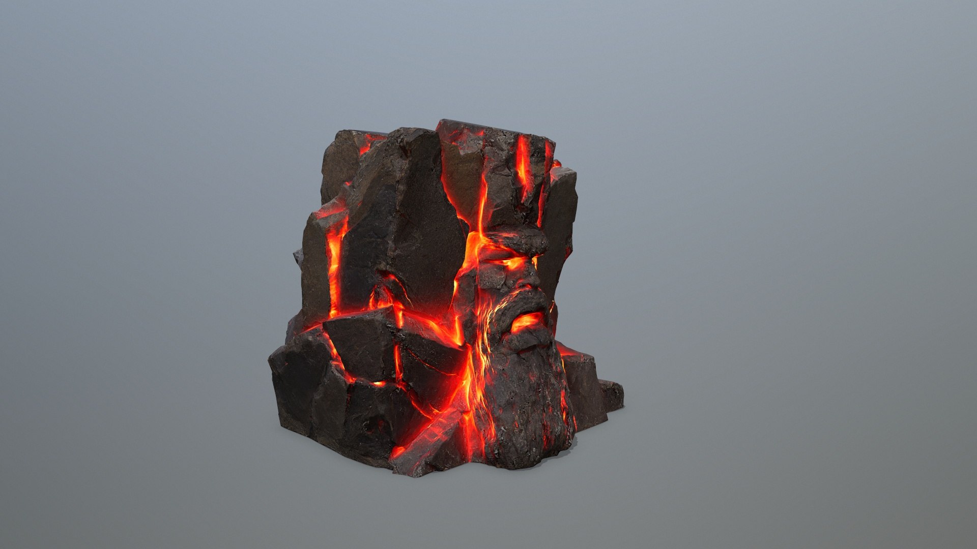 3D Lava Face Of The Mountain - TurboSquid 2214747