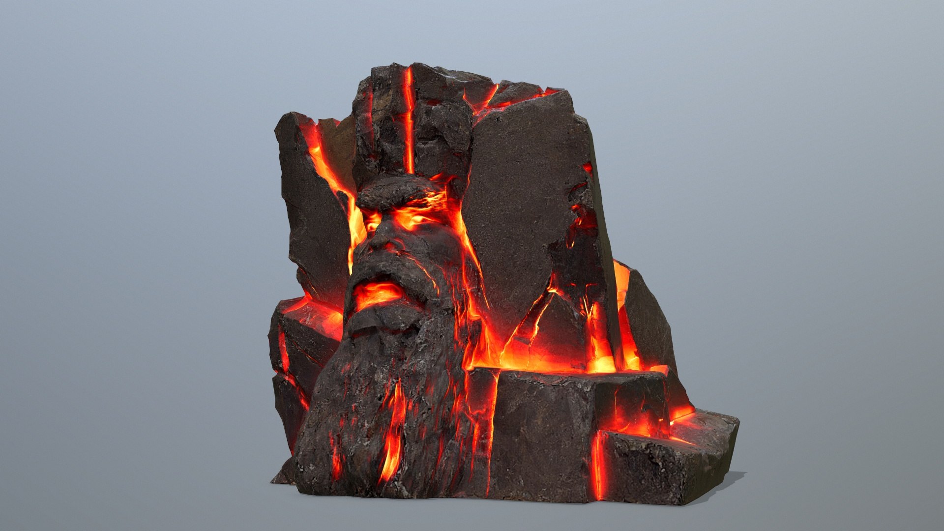 3D Lava Face Of The Mountain - TurboSquid 2214747