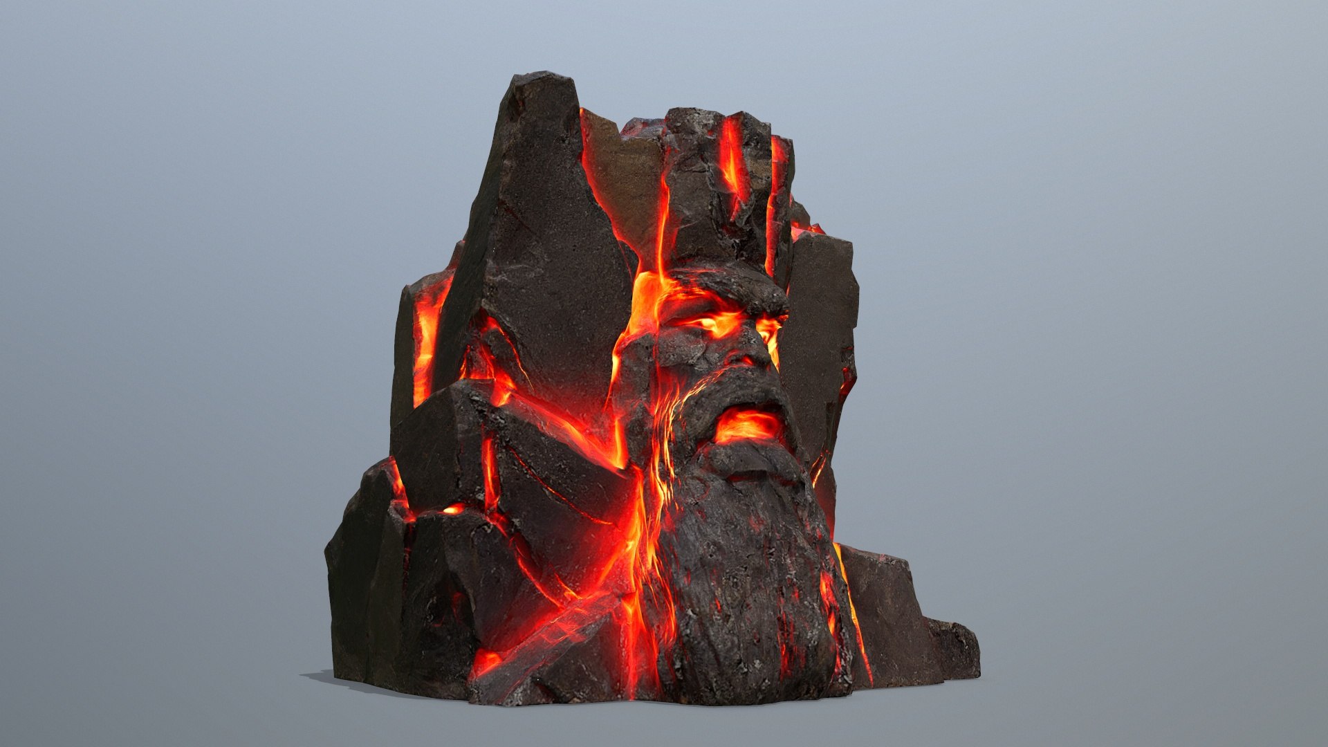 3D Lava Face Of The Mountain - TurboSquid 2214747