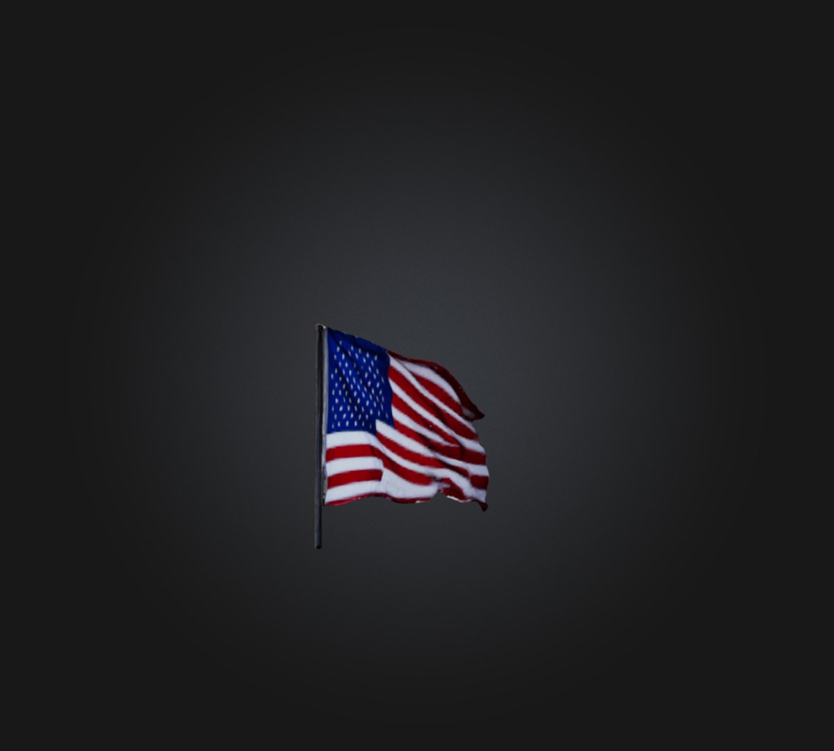 3D American Flag Model - TurboSquid 2284821