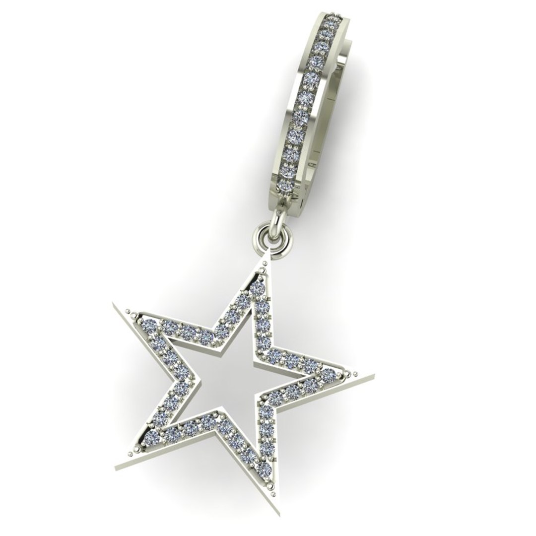 Star Earrings 3d 3dm