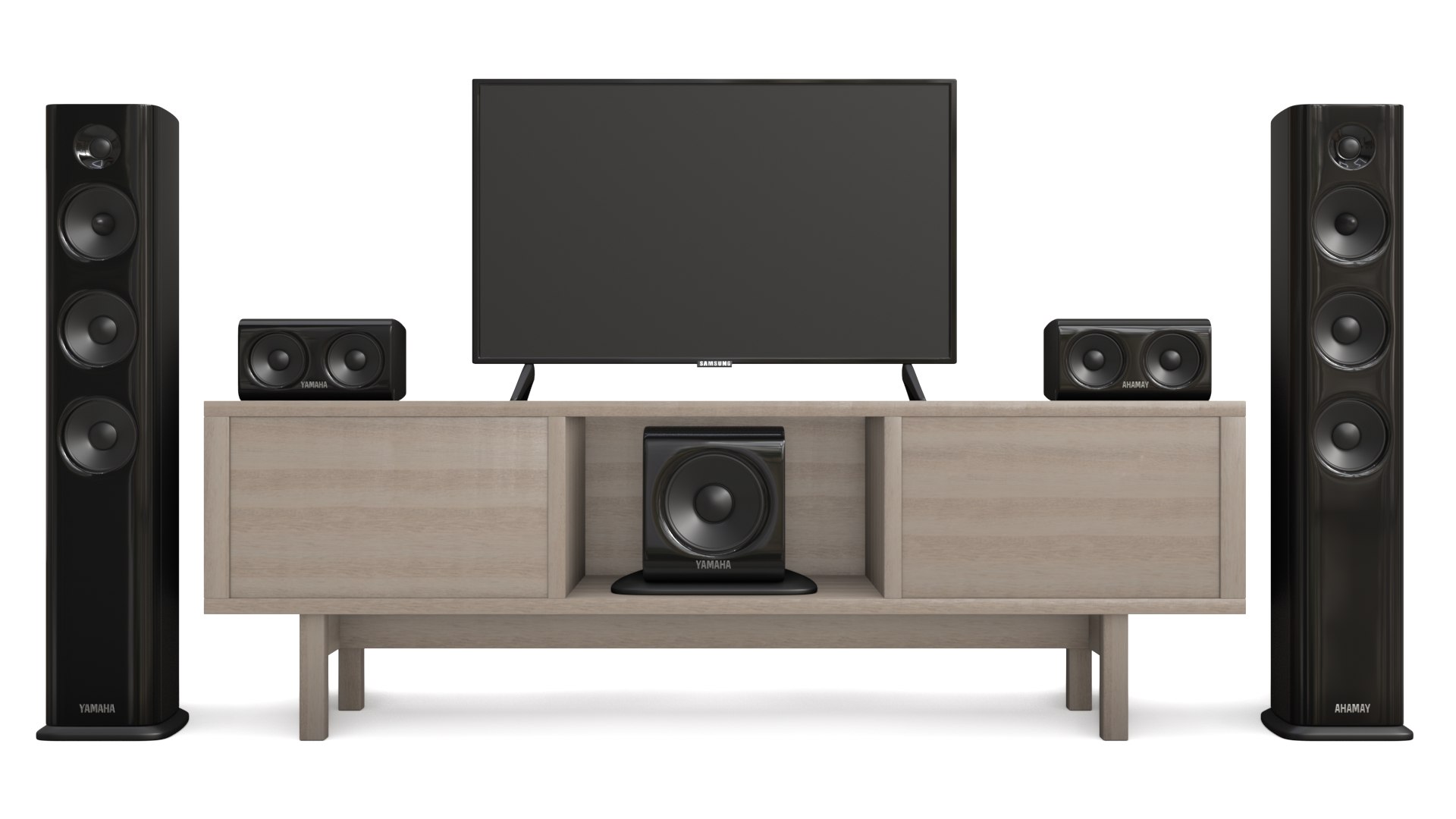 3D Tv And Acoustic System 3d Sound And Cabinet For Interior 3D Model ...