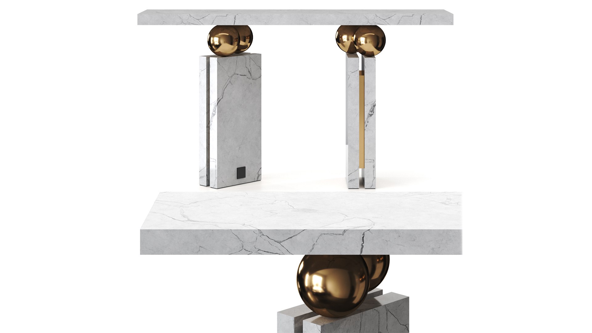 Quantic Estremoz Marble Console Table By Hommes model - TurboSquid 2106880