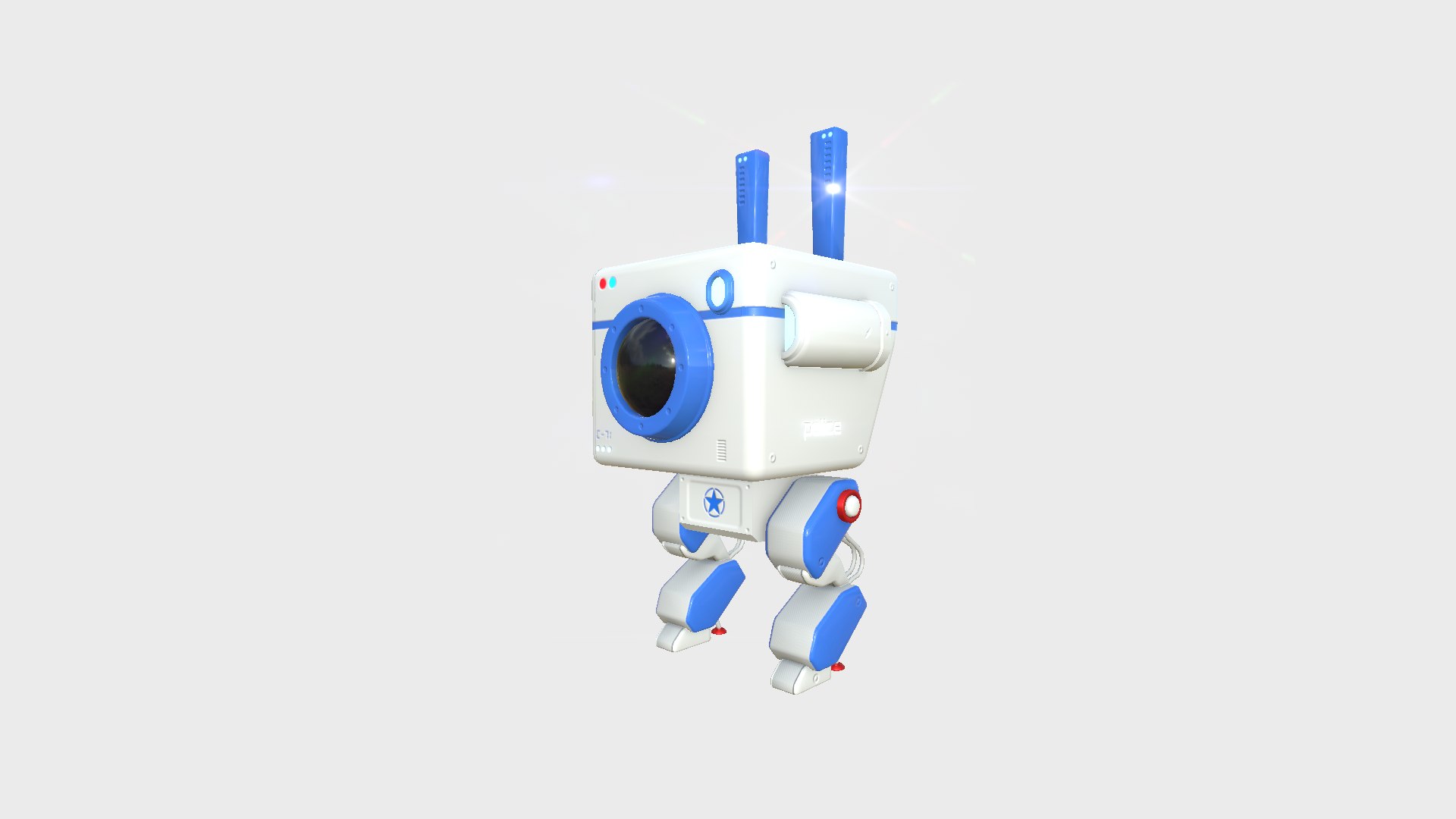 Robot C10 Police - Sentinel Character SciFi Design 3D Model ...