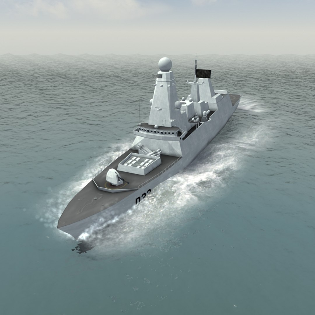 bow ship wake animation 3d model