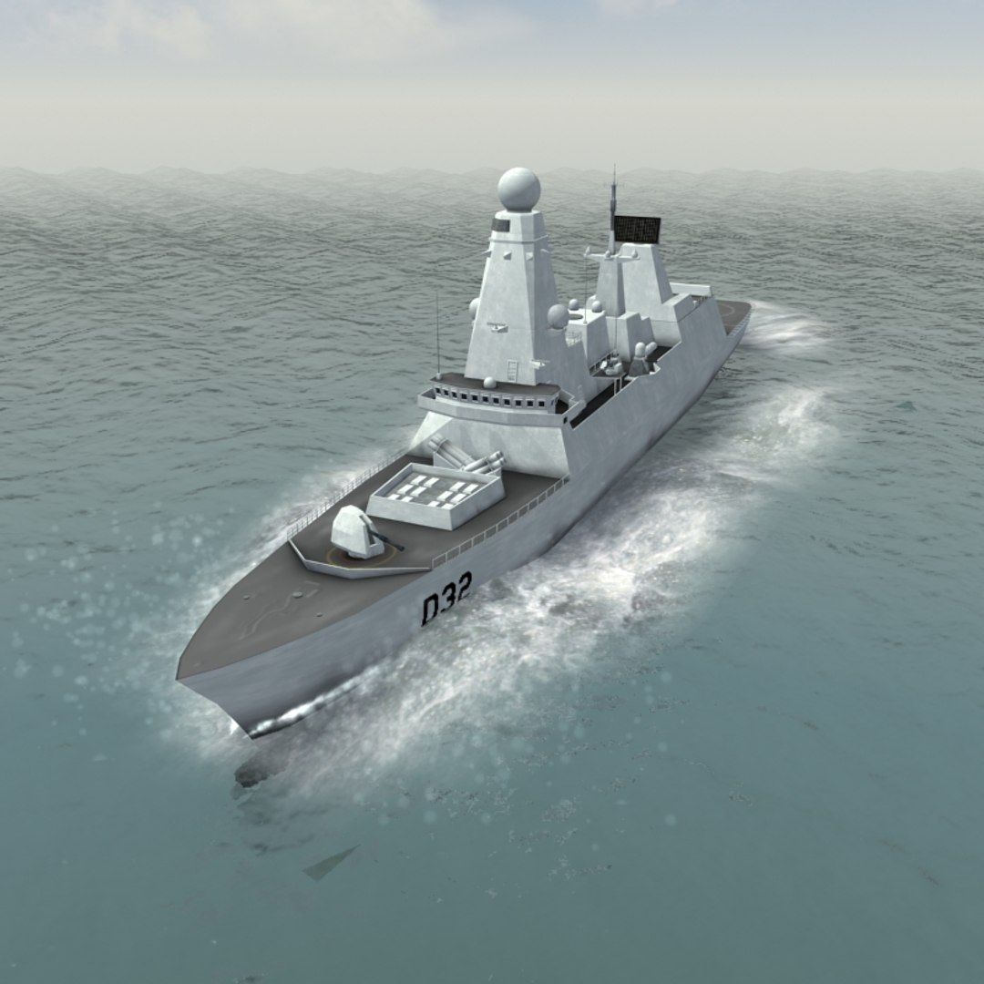 bow ship wake animation 3d model