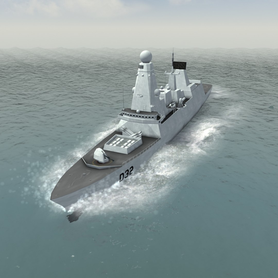 bow ship wake animation 3d model